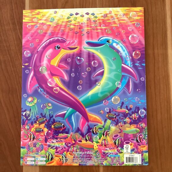 Lisa Frank | Art | Lisa Frank 2 Pocket Portfolio Folder 3hole Punched ...